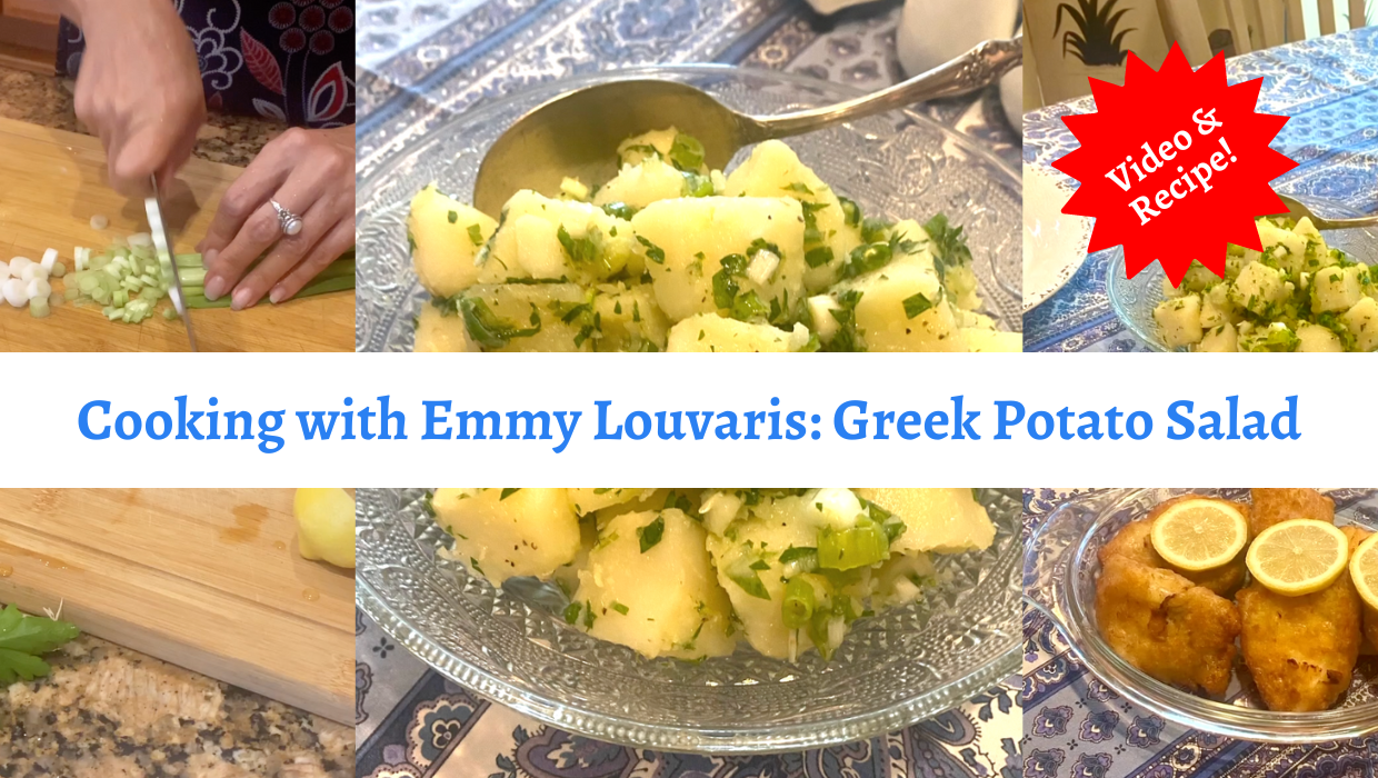 Greek-style potato salad—cooking with Emmy Louvaris